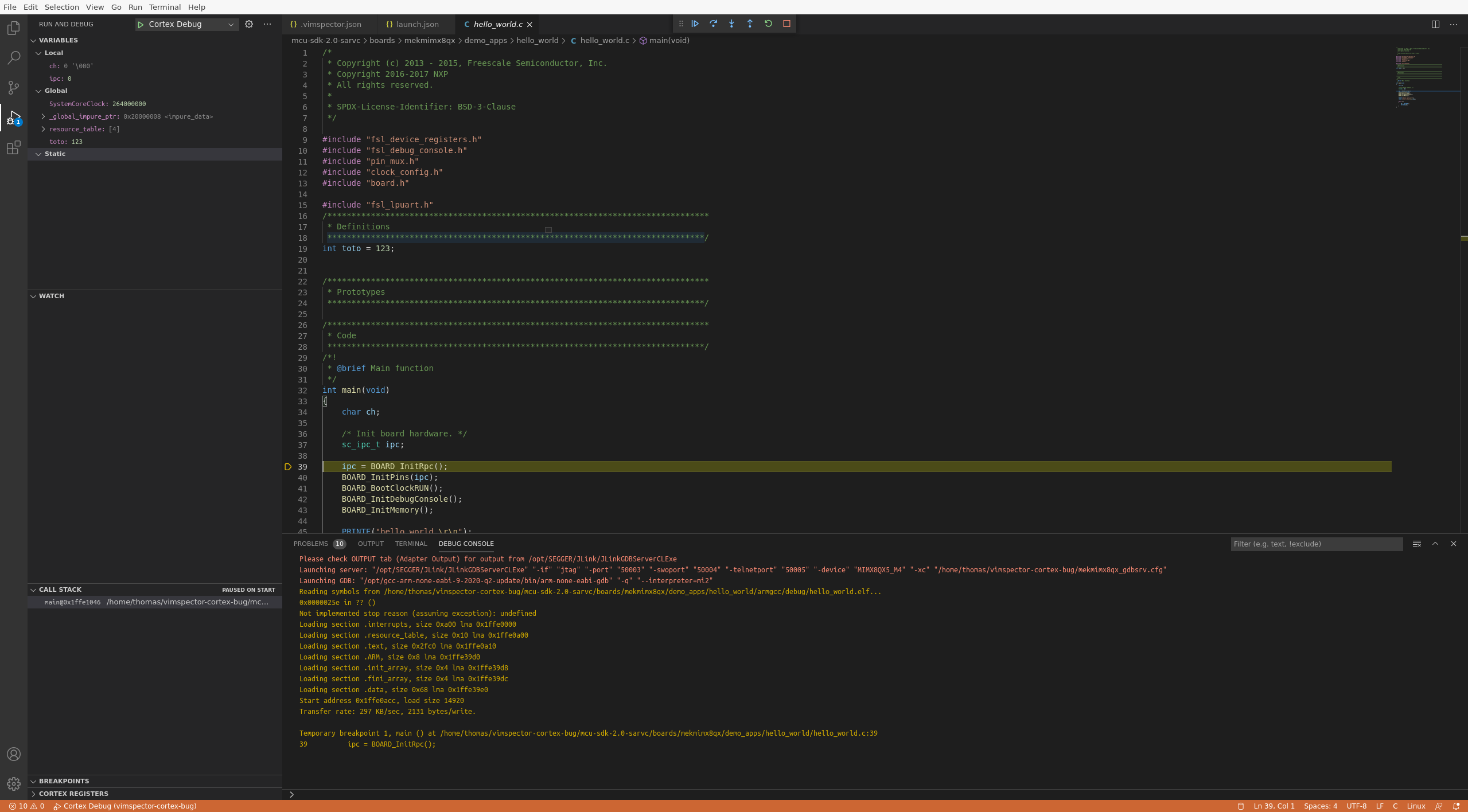 Empty Global scope with cortex-debug adapter · Issue #377 · puremourning/vimspector · GitHub