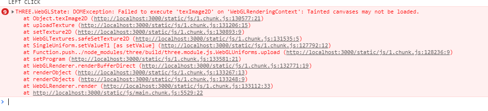 canvastexture Tainted canvases may not be loaded. · Issue #18737 · mrdoob/three.js · GitHub