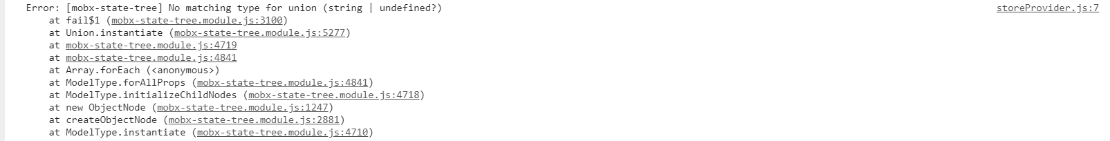 Production Mode MST Error message is too vague. · Issue #1304 · mobxjs/mobx-state-tree · GitHub