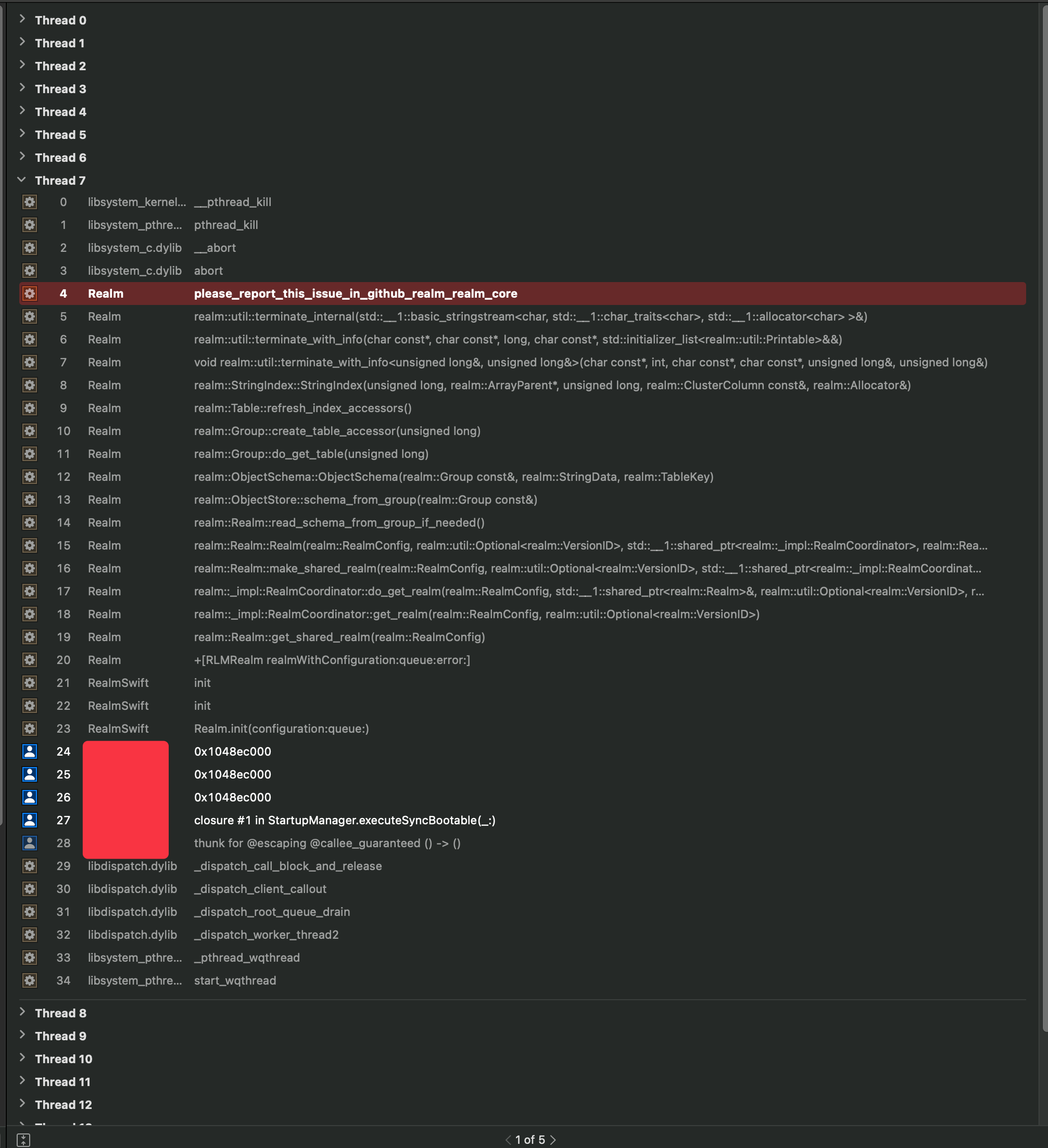 Initialization Failed with Possibly Corrupted Database · Issue #7819 · realm/realm-swift · GitHub