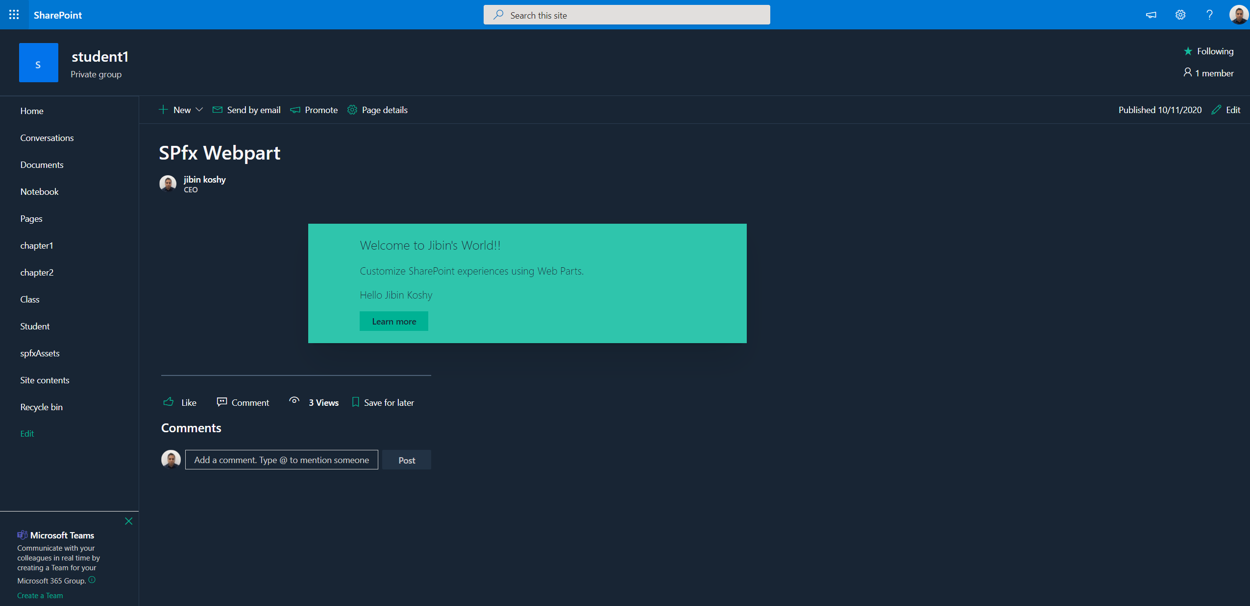 GitHub - jibinkoshy/spfx-helloworld