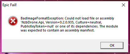 Epic Fail - BadImageFormatException · Issue #2508 · Radarr/Radarr · GitHub