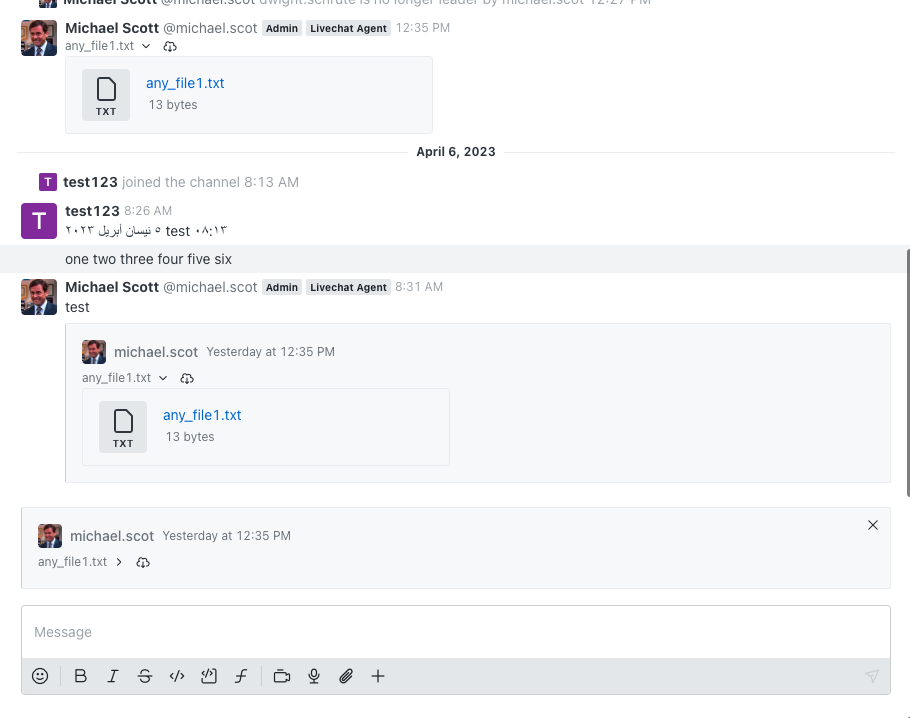 [IMPROVE] Not Showing Message In Quote Section For File · Issue #24591 · RocketChat/Rocket.Chat ...