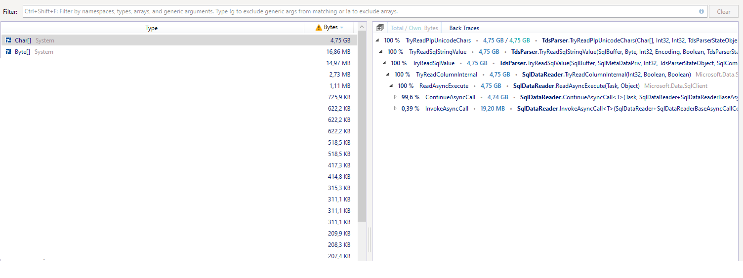Heavy GC thrashing in TdsParser · Issue #1864 · dotnet/SqlClient · GitHub
