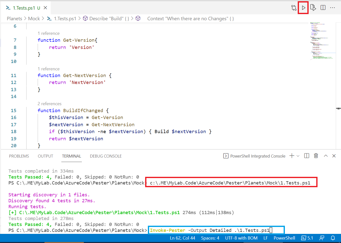 Enabling "-Output Detailed" when clicking Run button in Visual Studio Code · Issue #160 · pester ...