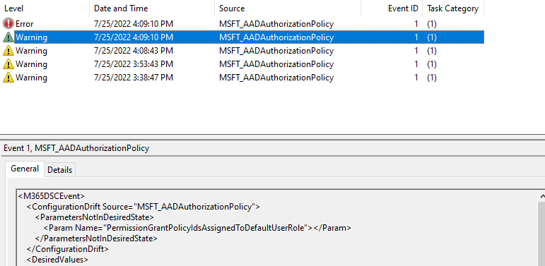 AADAuthorizationPolicy fails on update · Issue #2103 · microsoft/Microsoft365DSC · GitHub