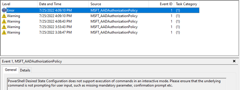 AADAuthorizationPolicy fails on update · Issue #2103 · microsoft/Microsoft365DSC · GitHub