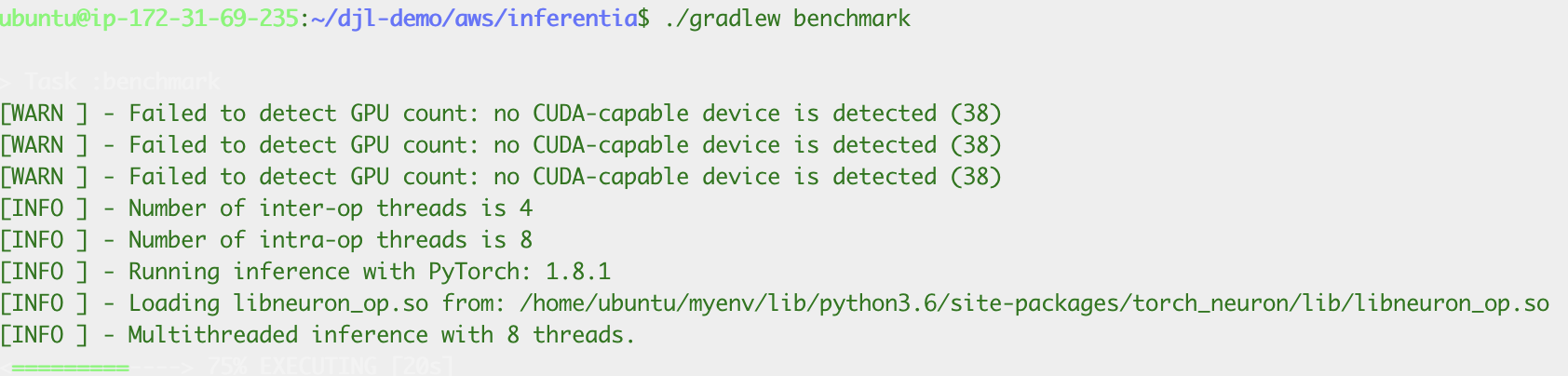aws inf1.2xlarge with inferentia only use one neuroncore of four · Issue #1201 · deepjavalibrary ...