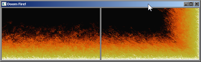 GitHub - sfadiga/DoomFire: A fire animation based on Doom code for PSX using C++ and Qt