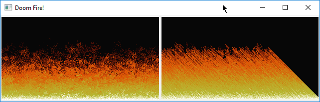 GitHub - sfadiga/DoomFire: A fire animation based on Doom code for PSX using C++ and Qt
