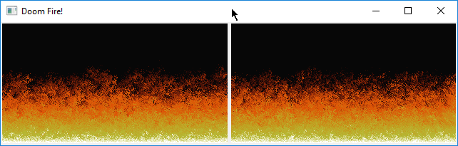 GitHub - sfadiga/DoomFire: A fire animation based on Doom code for PSX using C++ and Qt