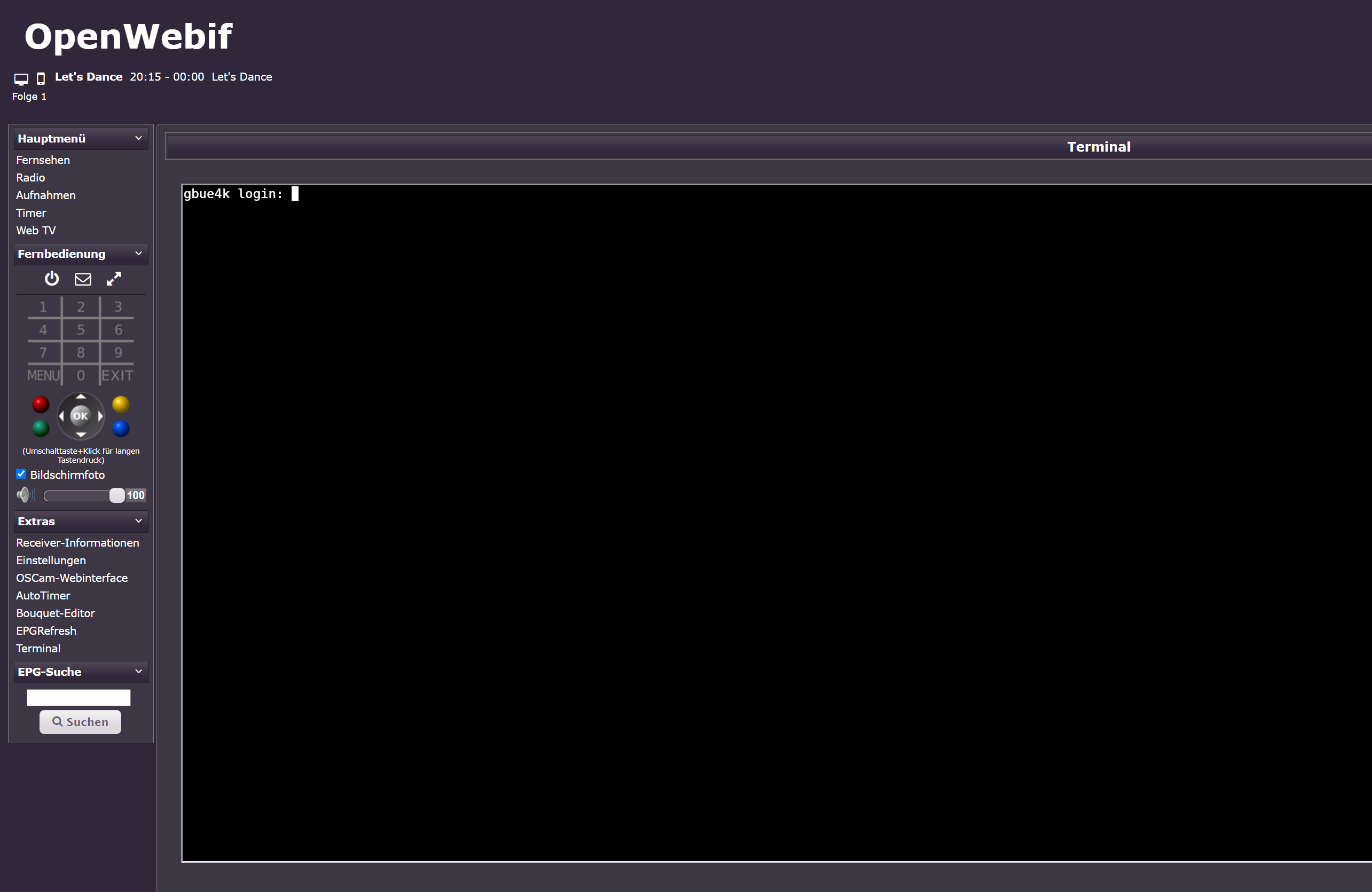 Terminal is not working (openwebif version 1.3.9a) · Issue #1272 · E2OpenPlugins/e2openplugin ...
