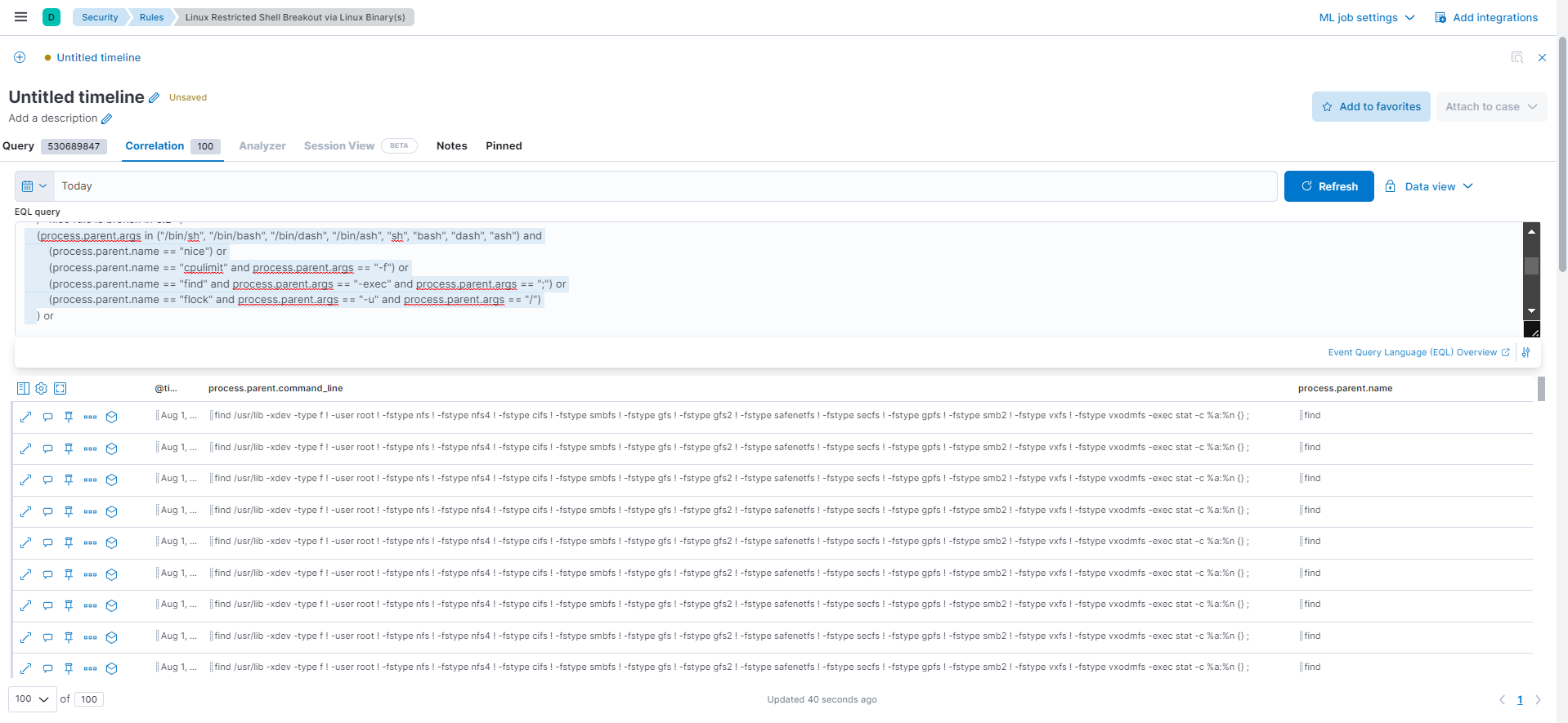 [Rule Tuning] execution_shell_evasion_linux_binary · Issue #2205 · elastic/detection-rules · GitHub
