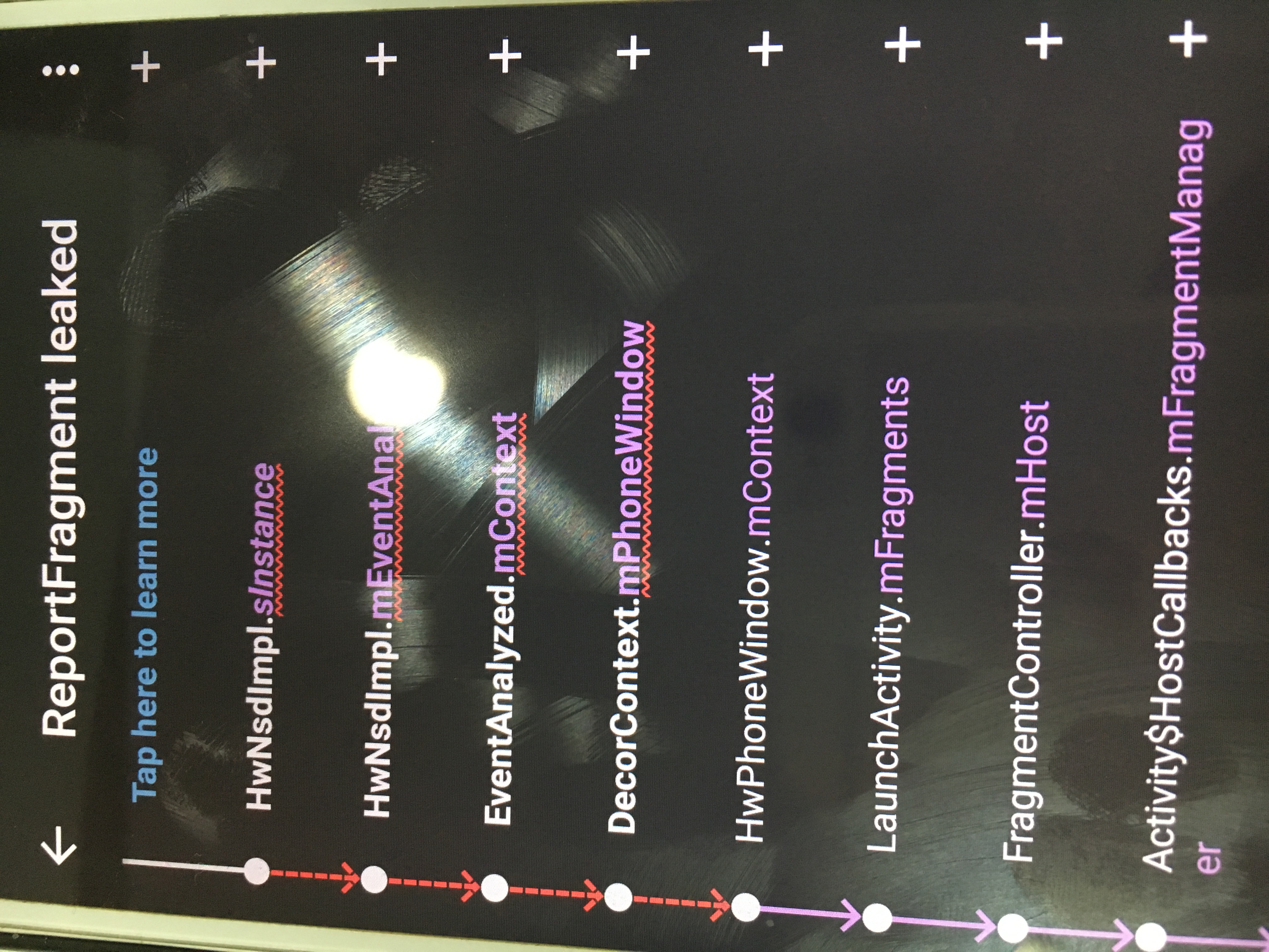 Reportfragment Leaked · Issue 1184 · Squareleakcanary · Github