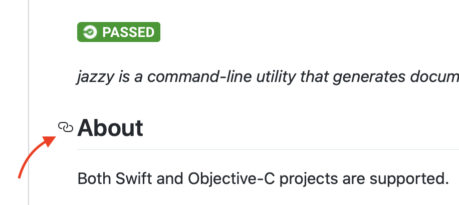 [Question] How to add anchor before sections headers, like in GitHub? · Issue #1151 · realm ...