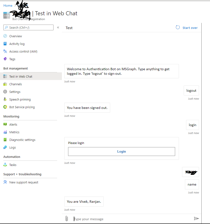Operation returned an invalid status code 'BadRequest' at Microsoft.Bot.Connector.OAuthClient ...