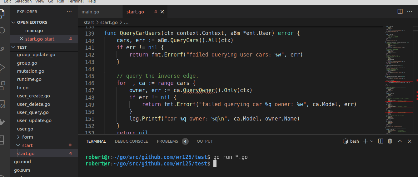 func CreateGraph(ctx context.Context, client *ent.Client) error {} wont compile x2 errors ...