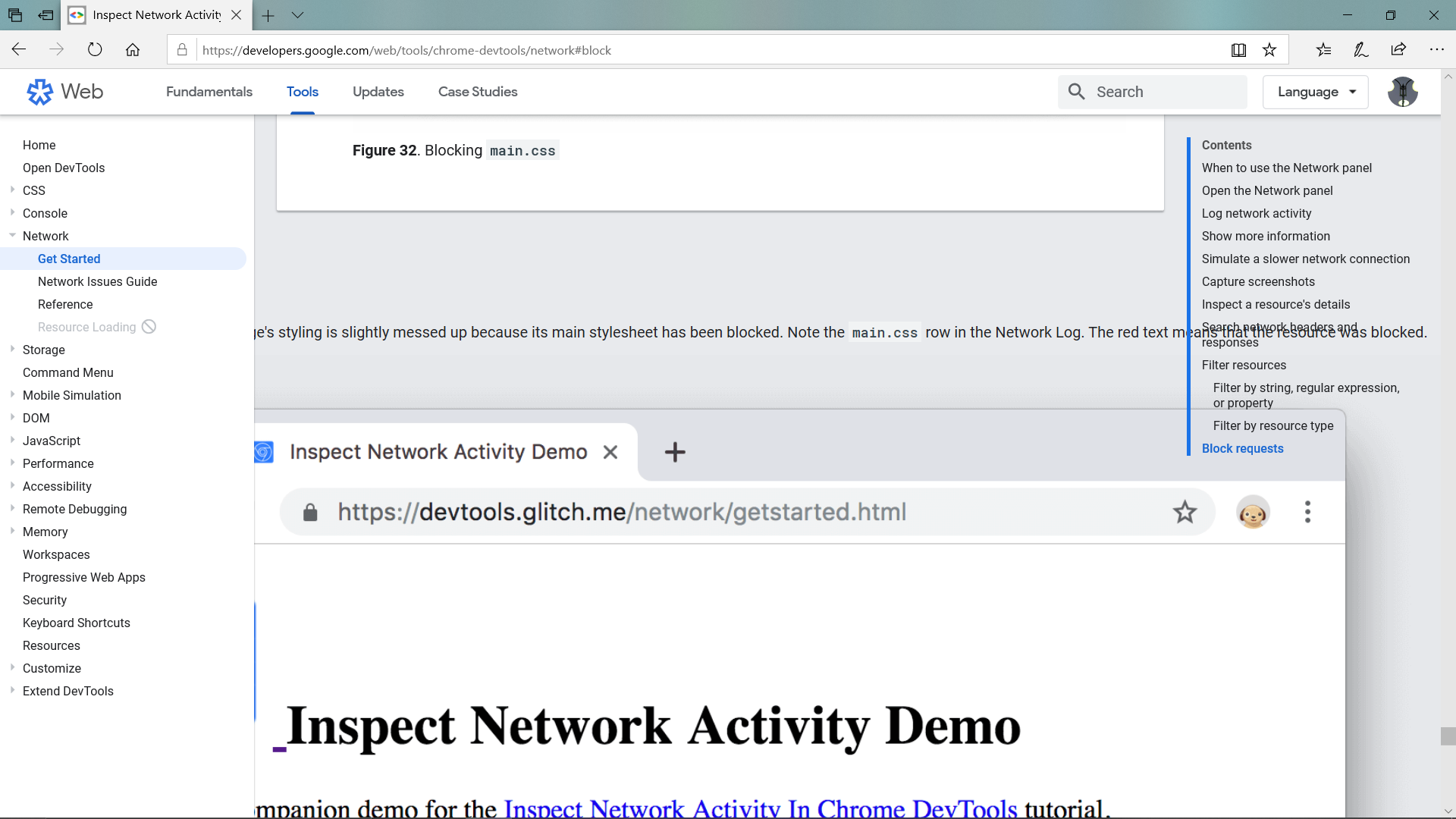 Unreadable section "Block requests" - content and image overflow on laptop screen size · Issue ...
