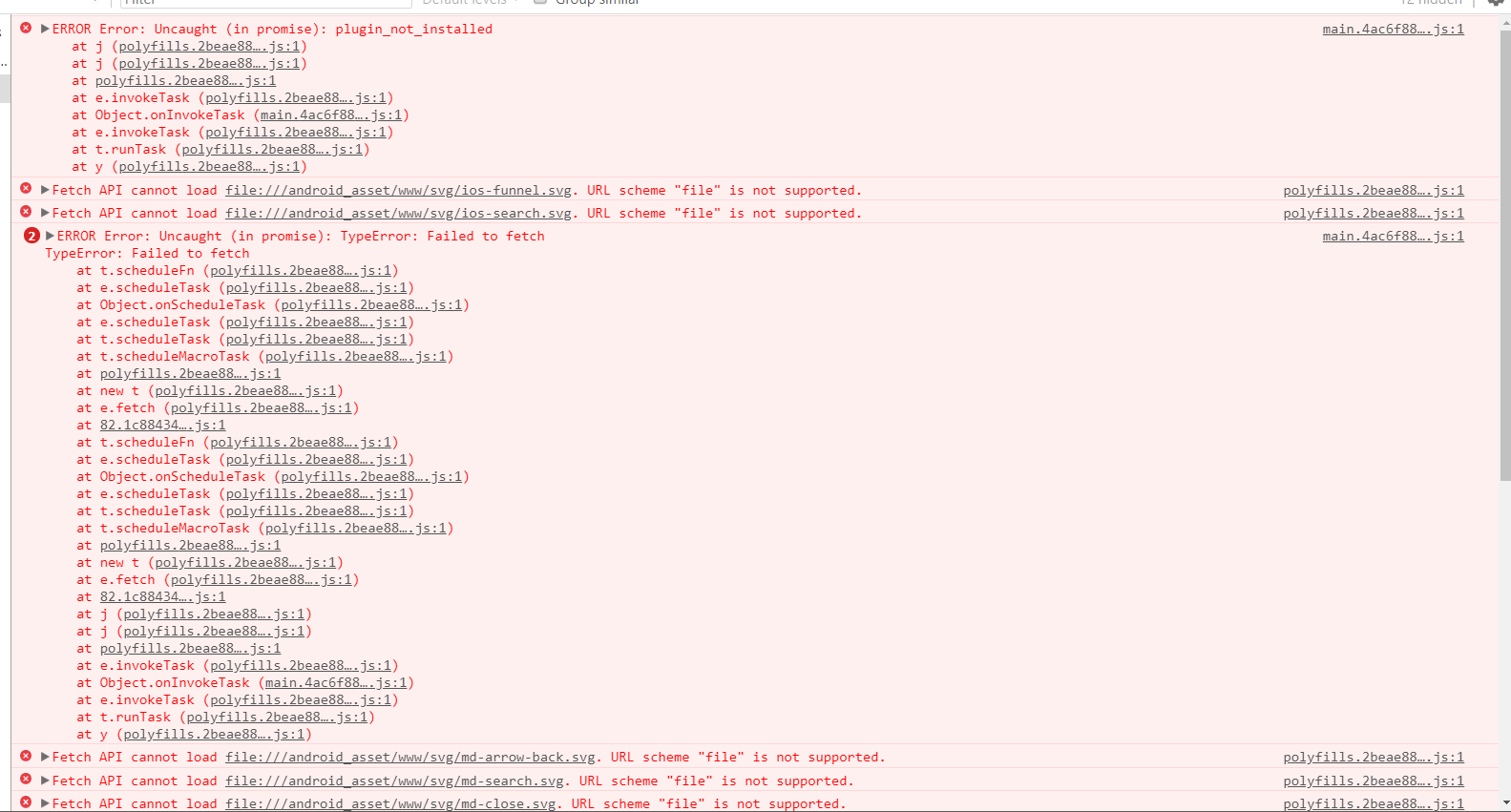 [4.0.0] android simulator icon svg do not appear · Issue #17388 · ionic-team/ionic-framework ...