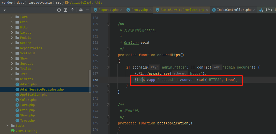 admin.https 配置为true，会导致url()方法都是返回https · Issue #1602 · jqhph/dcat-admin · GitHub