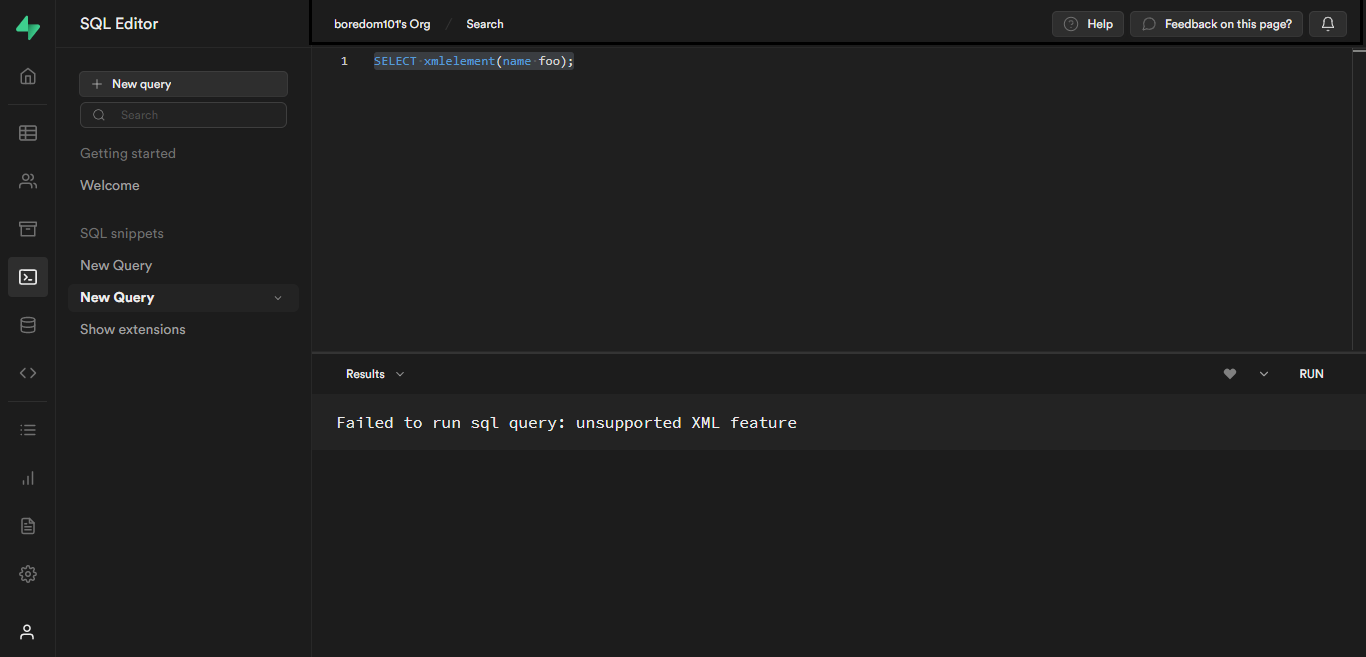 XML functions unsupported · Issue #235 · supabase/postgres · GitHub
