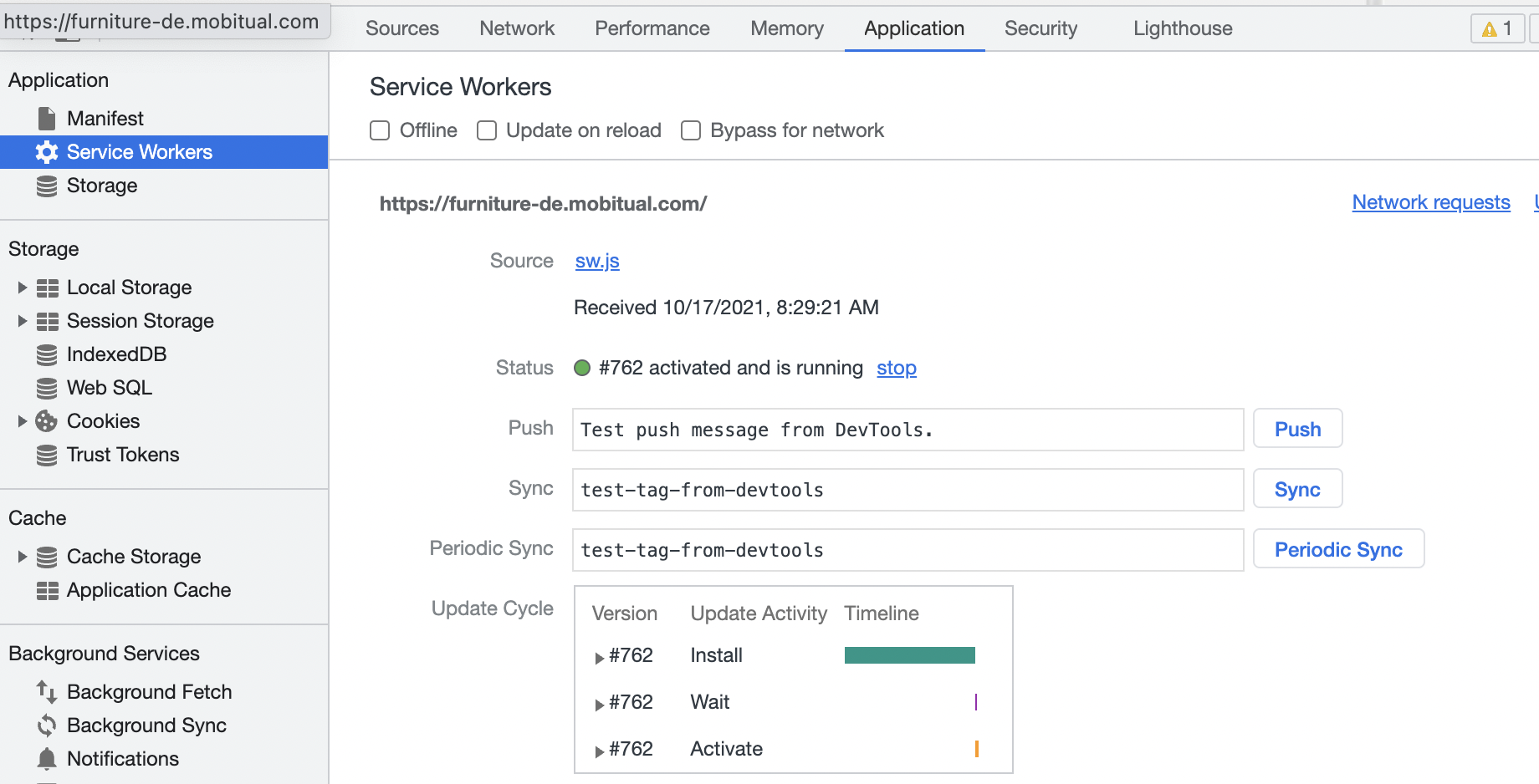 Lighthouse keep giving error "No Matching Service Worker" while PWA audit even when an active ...