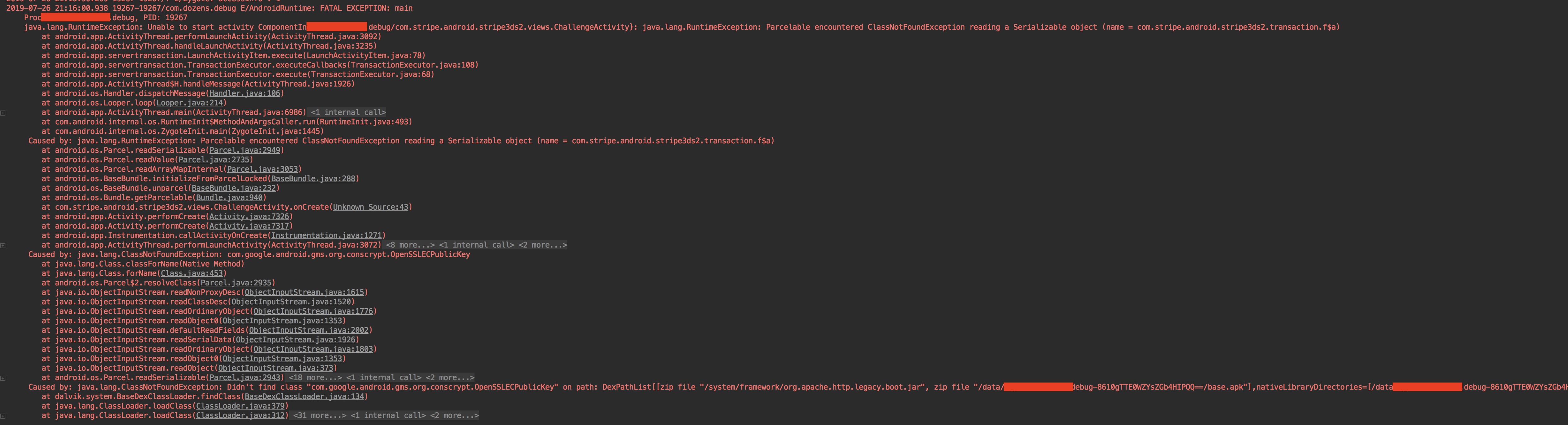 Javalangruntimeexception Parcelable Encountered Classnotfoundexception Reading A Serializable
