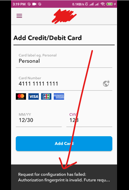 Authorization Fingerprint Is Invalid · Issue 179 · Braintreebraintree Android Drop In · Github