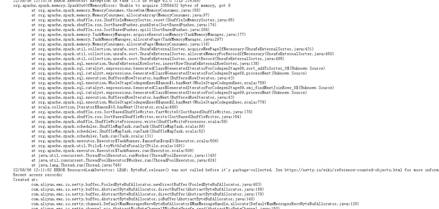 Question Sparkoutofmemory Caused By Netty Memory Leak · Issue 557 · Apacheceleborn · Github