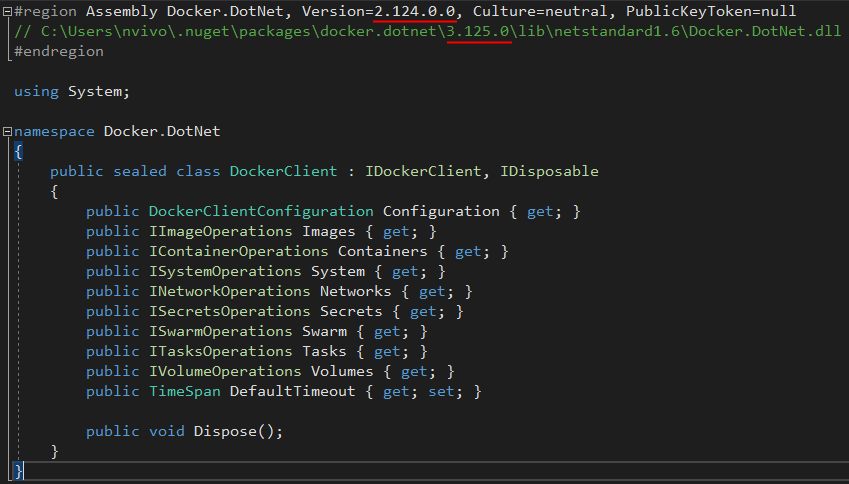 Nuget Package 3125 Has The Previous Dll Version Inside · Issue 279 · Dotnetdockerdotnet · Github