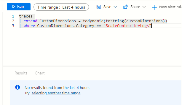 SCALE_CONTROLLER_LOGGING_ENABLED but no scaling information found in Application Insights ...