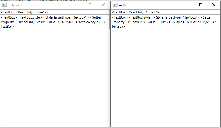 TextBox IsReadOnly works differently when set as a property or from ...