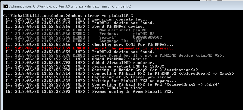 Issue with PINDMD2 with PinballFX2 · Issue #113 · freezy/dmd-extensions ...
