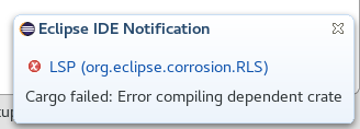 Rust editor doesn't show errors · Issue #162 · eclipse-corrosion/corrosion · GitHub