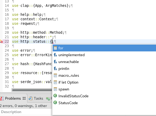 Content assist makes no useful proposals · Issue #117 · eclipse-corrosion/corrosion · GitHub