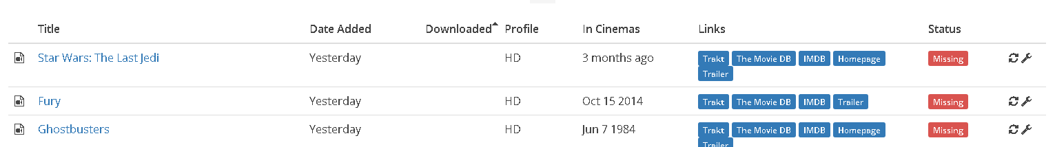 [Bug] Sorting by "Download" causes all movies to appear as "Missing" · Issue #2671 · Radarr ...