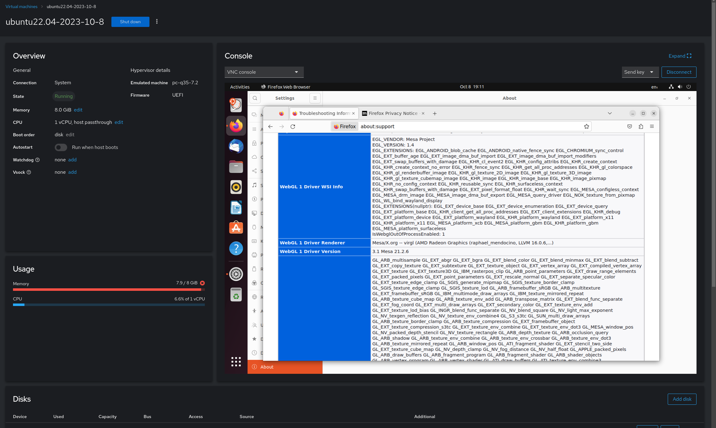 Add support for OpenGL/3D Acceleration (egl-headless, virgl) in QEMU to remotely view output ...