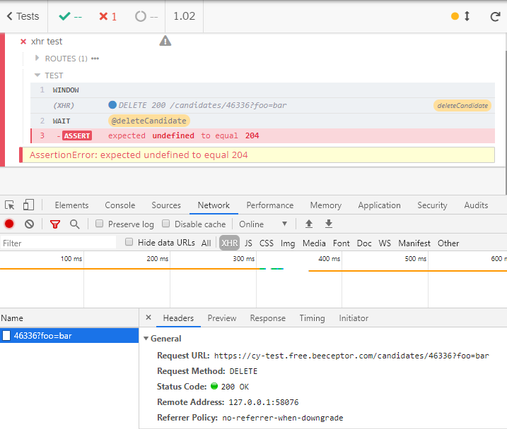 Creating a stubbed DELETE route goes to the real server · Issue #6228 · cypress-io/cypress · GitHub