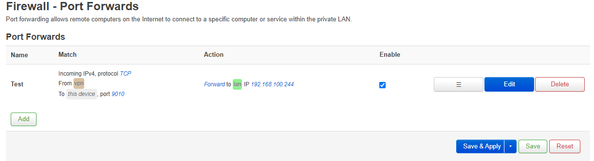 Port forward not working · Issue #2390 · Ysurac/openmptcprouter · GitHub