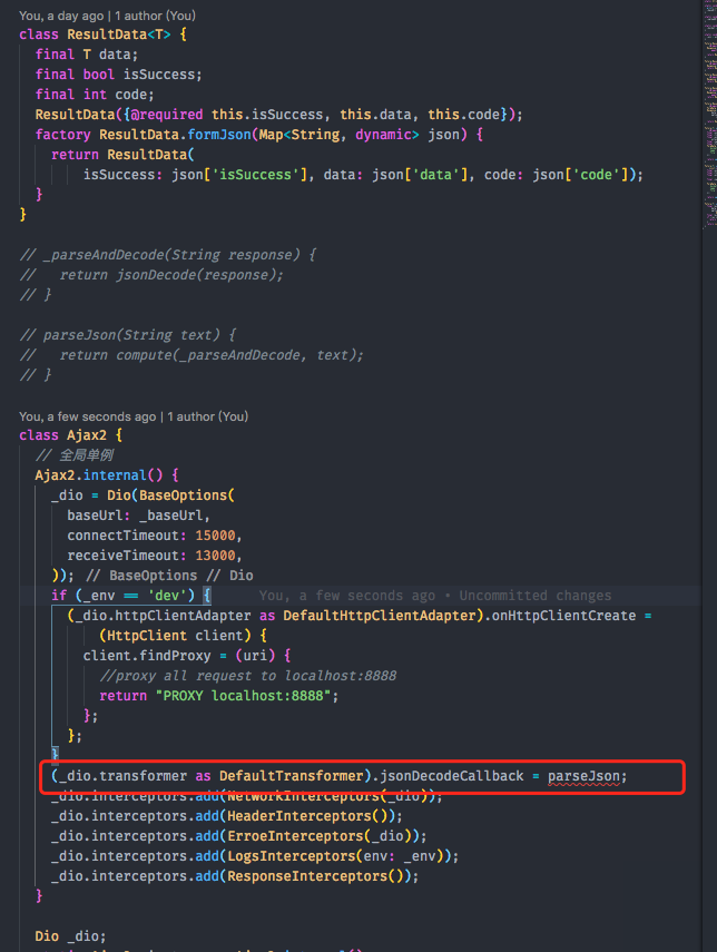 json的解码通过compute方法在后台进行 巨慢 · Issue #287 · cfug/dio · GitHub