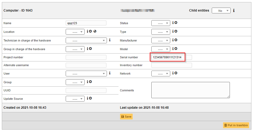 GLPI 9.5.6 wrong serial number shows in search result · Issue #9685 ...