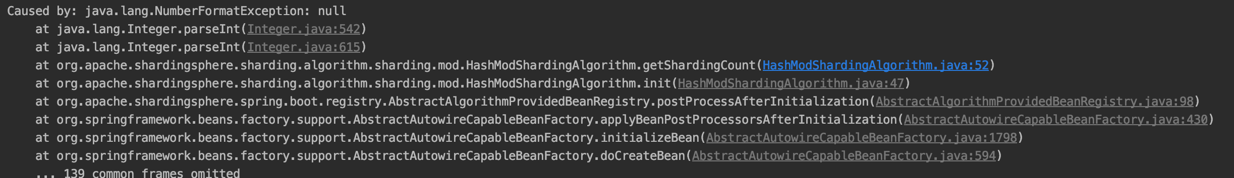 HashModShardingAlgorithm getShardingCount() throw a NumberFormatException · Issue #15769 ...