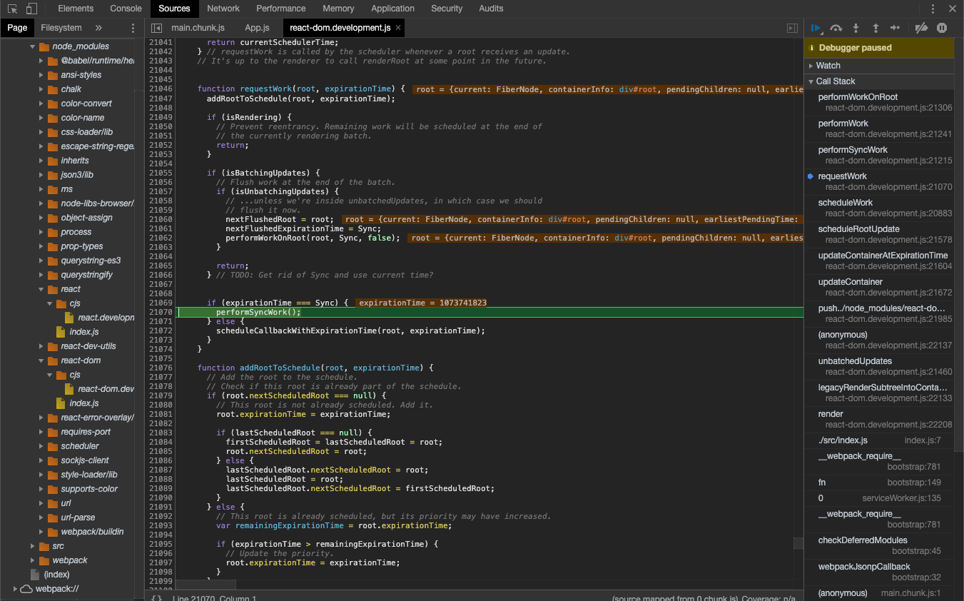 debugger traces back to wrong line while digging in react source code · Issue #487 · microsoft ...