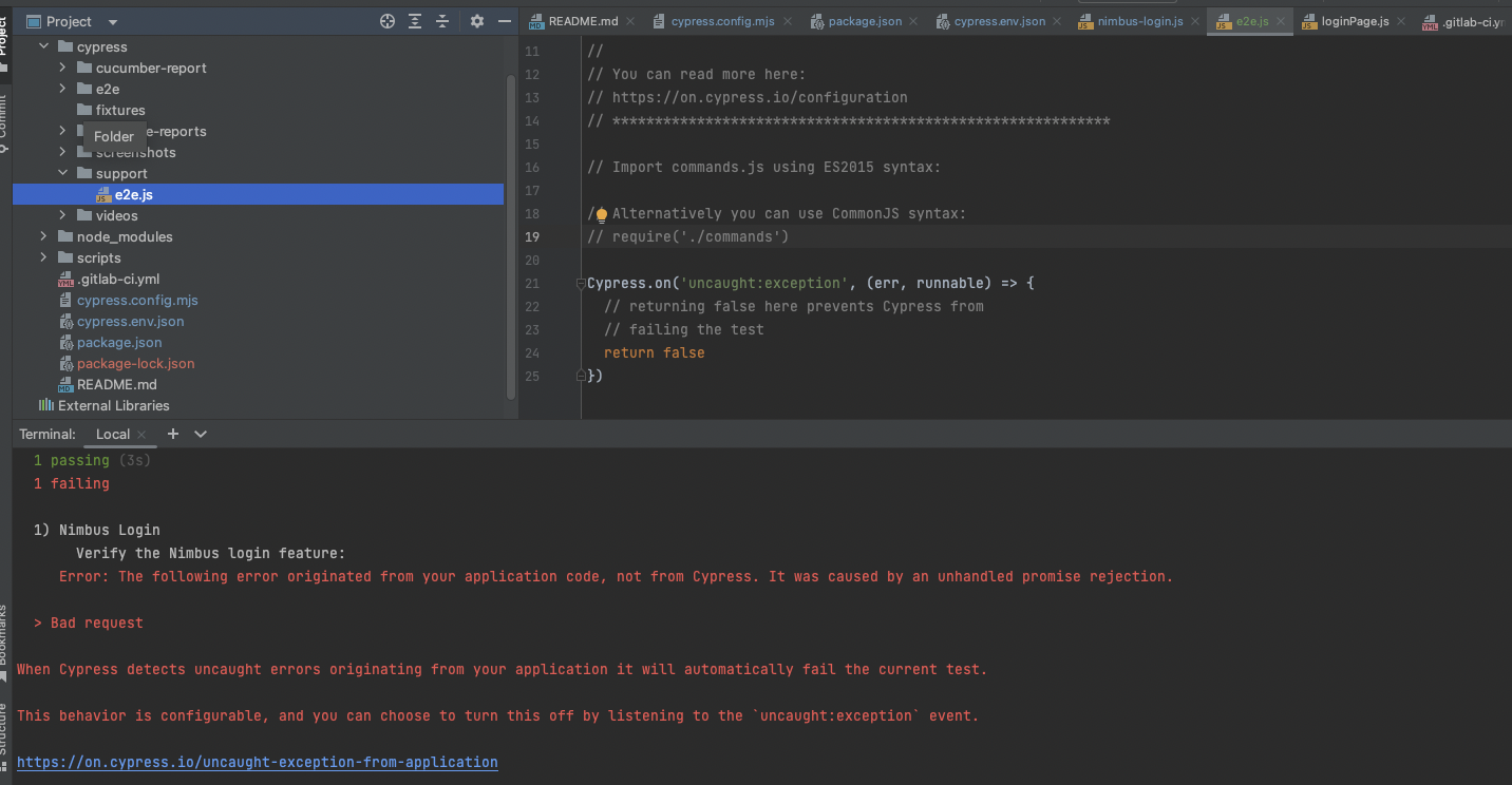 Ignoring The Settings In The `support` Folder · Issue 939 · Badeball 