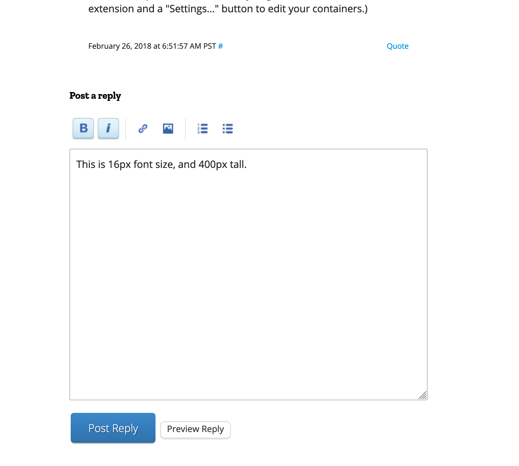 Reply box text area size and font too small · Issue #3812 · mozilla ... Reply box text area size and font too small · Issue #3812 · mozilla ...