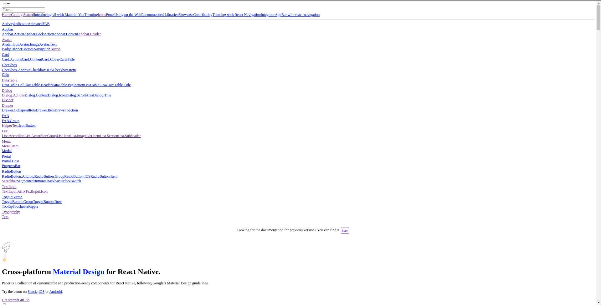Bug Broken Styles In Docs Section · Issue 3608 · Callstackreact Native Paper · Github