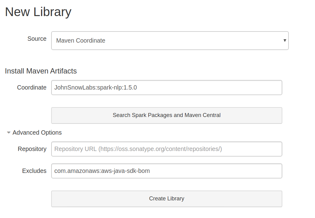 Cant Load Library Into Databricks From Maven · Issue 145 · Johnsnowlabsspark Nlp · Github