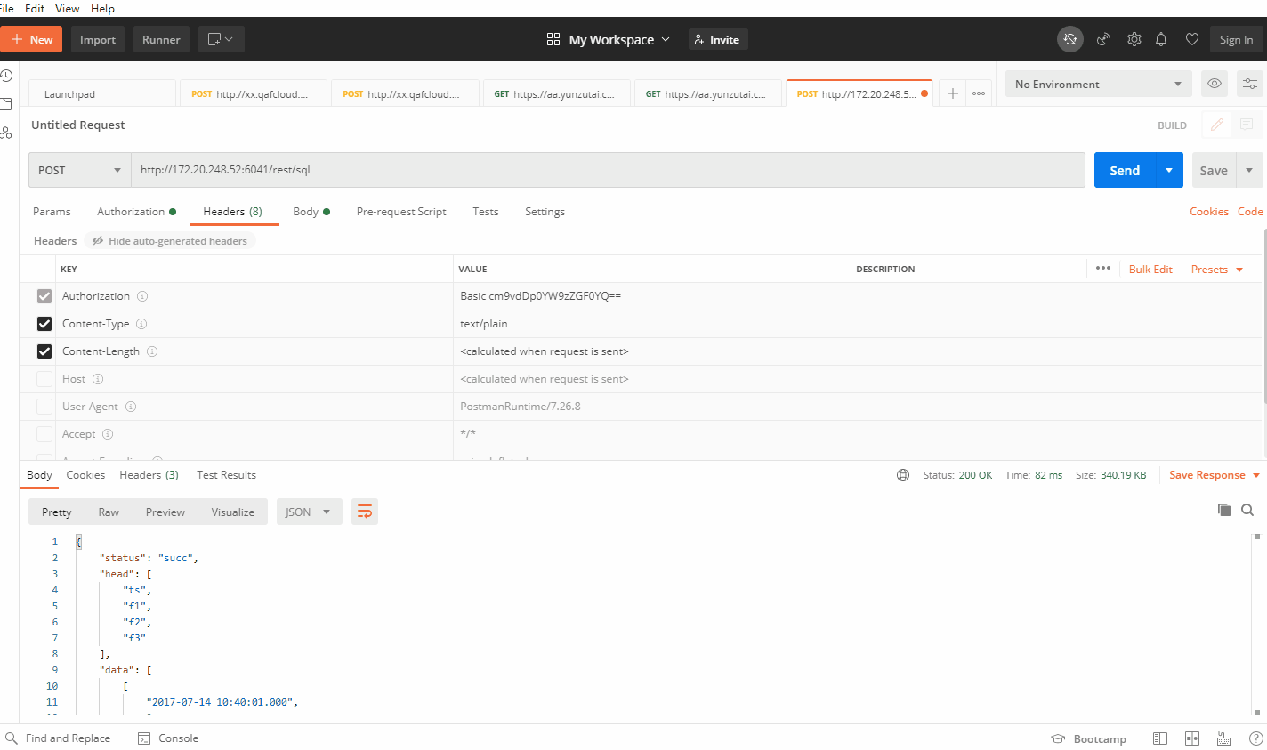 run same SQL command by RESTful got different result · Issue #4811 · taosdata/TDengine · GitHub