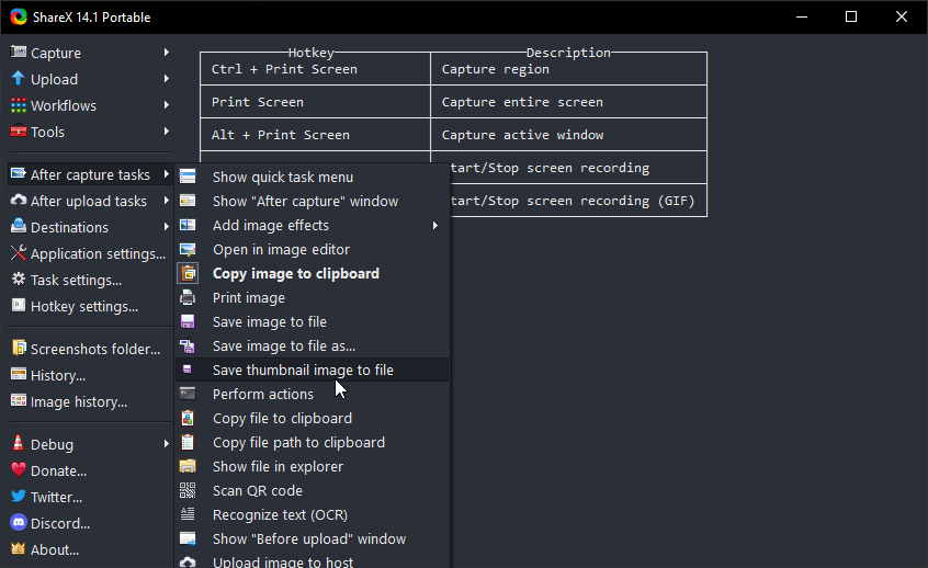 Pin To Screen Option Seems Missing For Portable Version · Issue 6470 · Sharex Sharex · Github