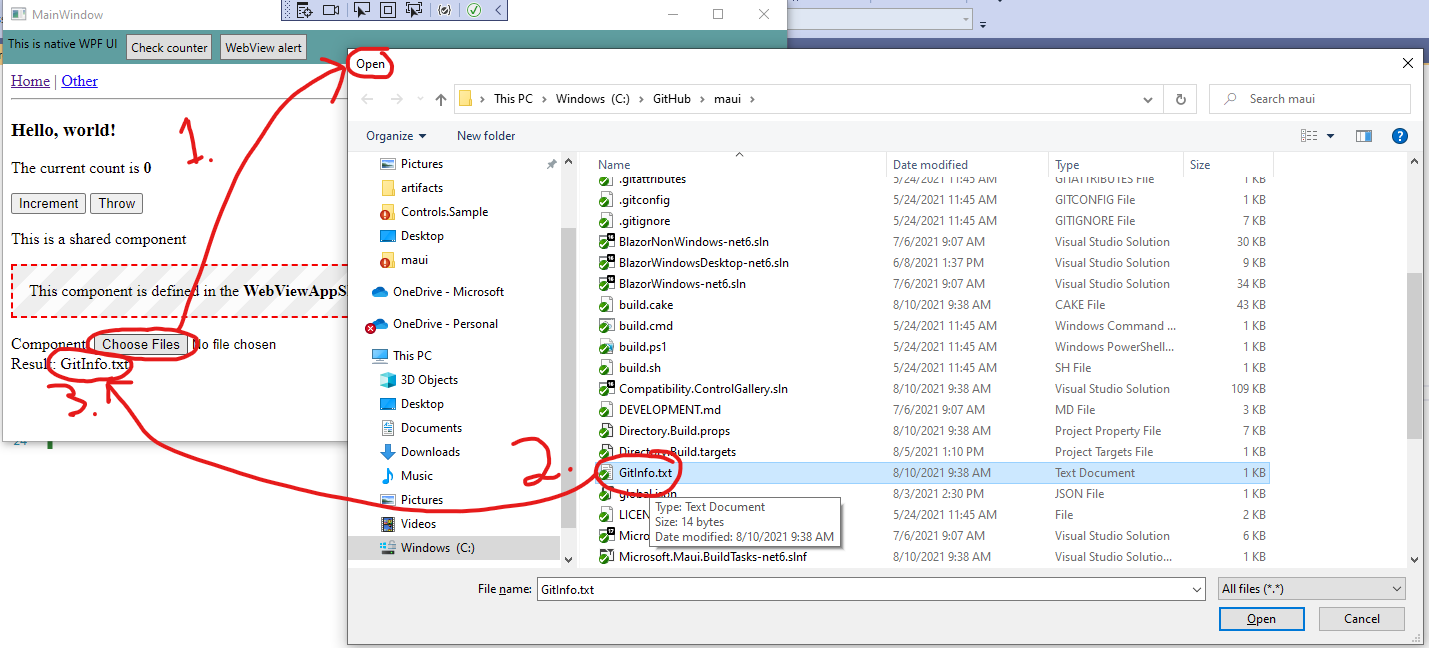 Inputfile Element Doesn T Work In Blazor Component Hosted Inside A Wpf Application · Issue
